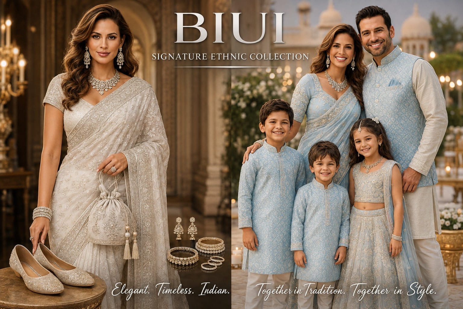 Girls Jacquard Silk Lehenga Choli with Zari Border | BIUI